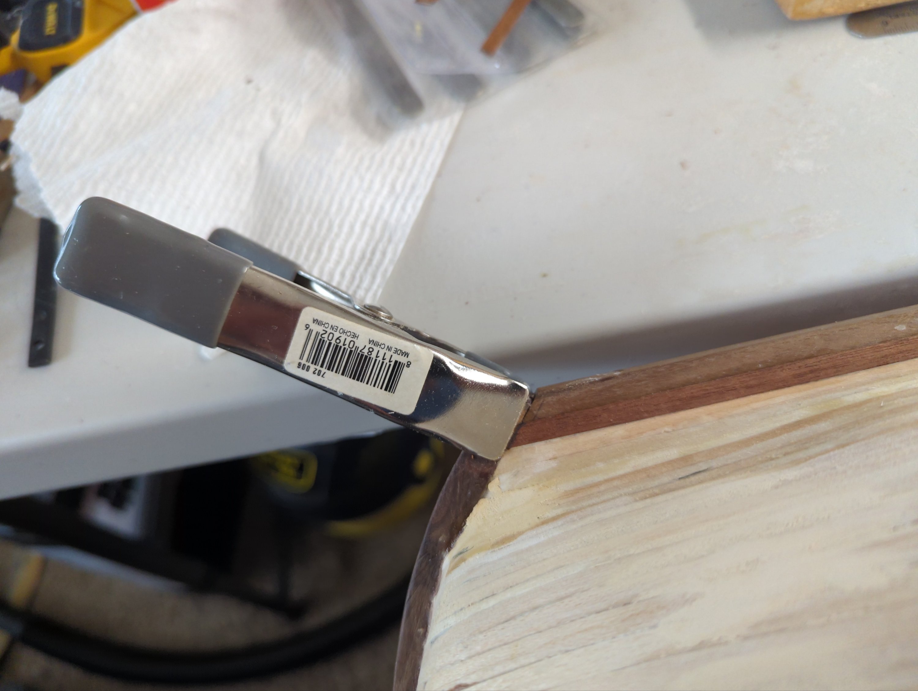 Bare Clamps on Strake Ends - Roland's Ship Building Blog