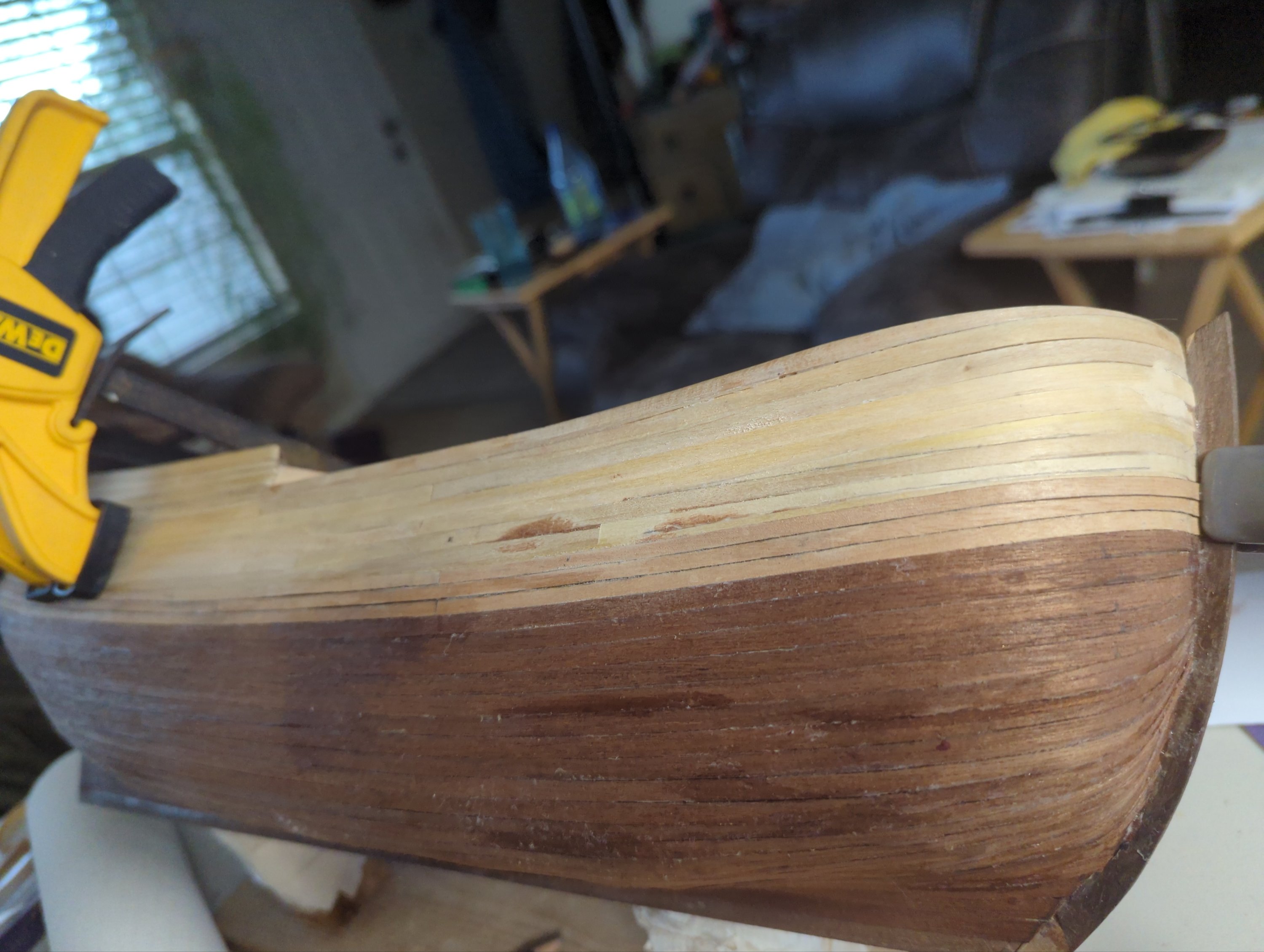 Second Planking Top Part of Hull - Roland's Ship Building Blog
