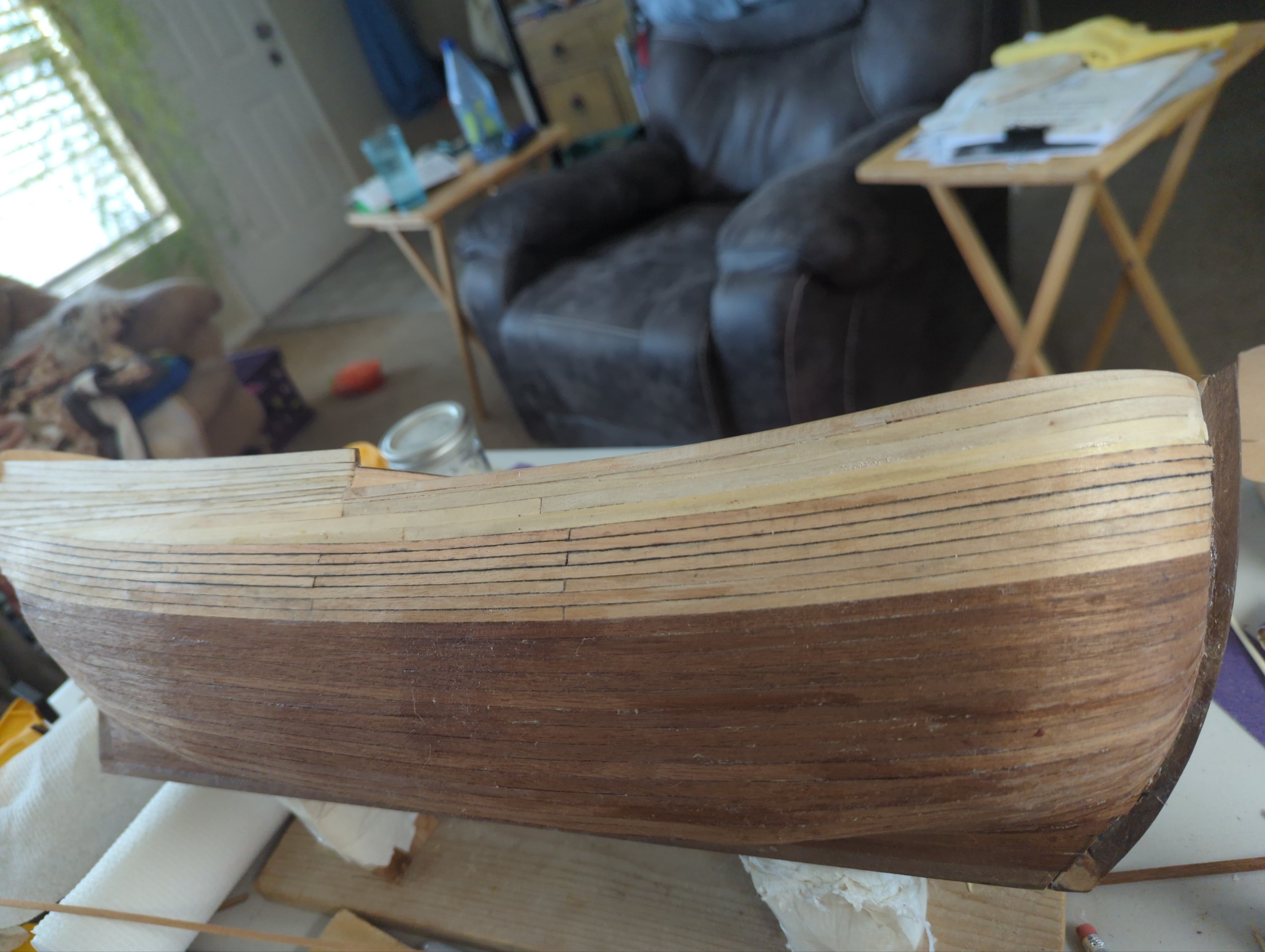 Second Planking Top Part of Hull - Roland's Ship Building Blog