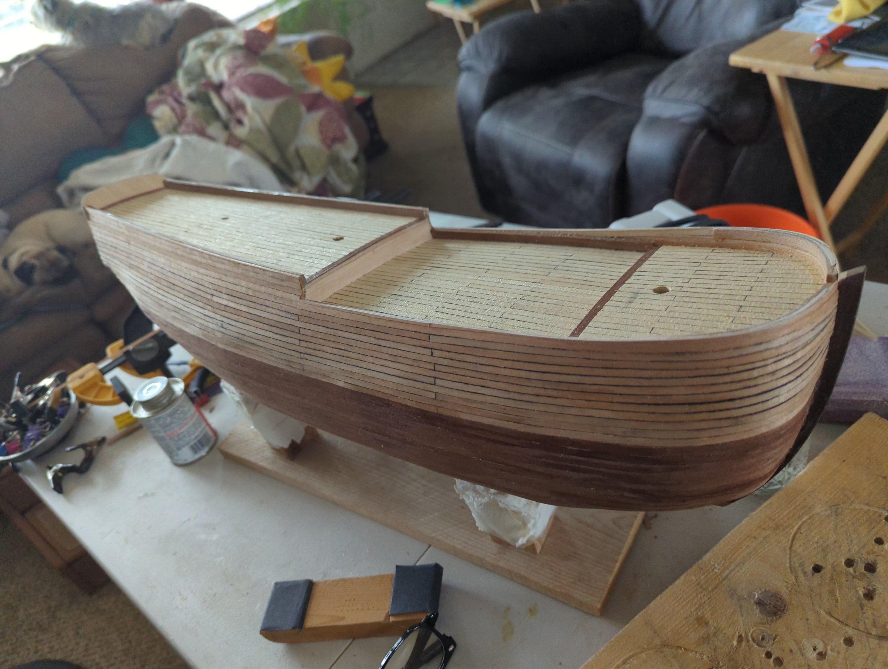2nd Planking Top Hull / Bulwarks - Roland's Ship Building Blog